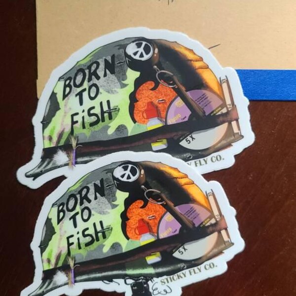 Donald Trump Fly Fishing Sticker - Etsy