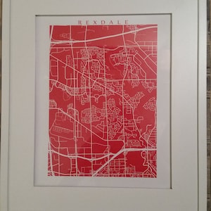 Rexdale Map Print Toronto Poster | Etsy