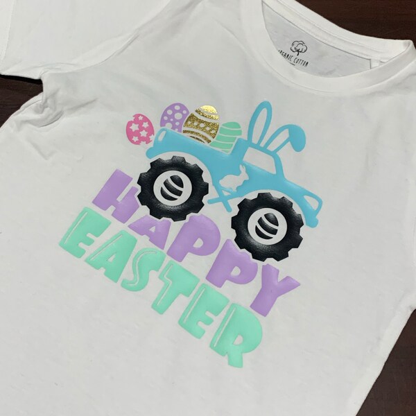 Easter Monster Truck Svg, Happy Easter Cut Files, Easter Eggs Truck Svg ...