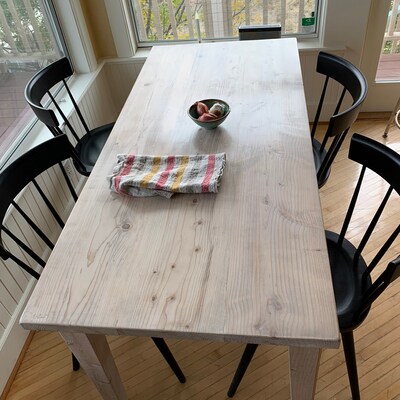 Handmade Rustic Farmhouse Table, Reclaimed Wood Dining Table, Shipping ...