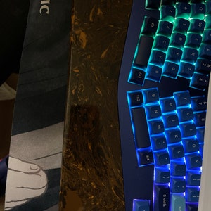 African Padauk Wood Ergonomics Keyboard Wrist Rest Artisan Engrave ...