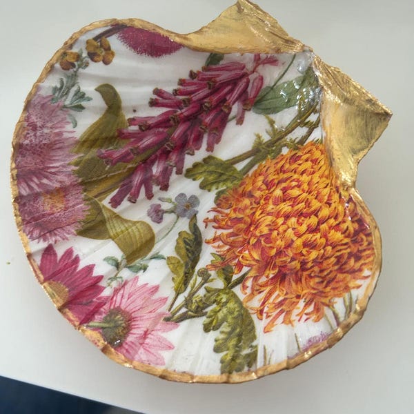 Trio of Hand Decorated Oyster Shell Tree Decorations Pretty Fairies ...