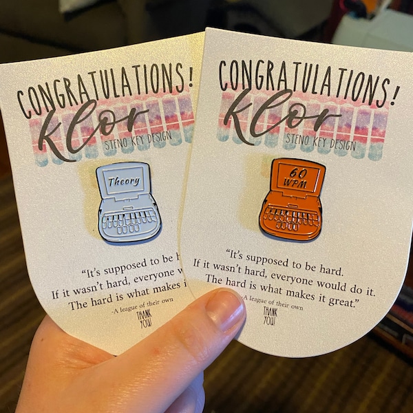 Achievement Court Reporting Speed Lapel Pins - Etsy