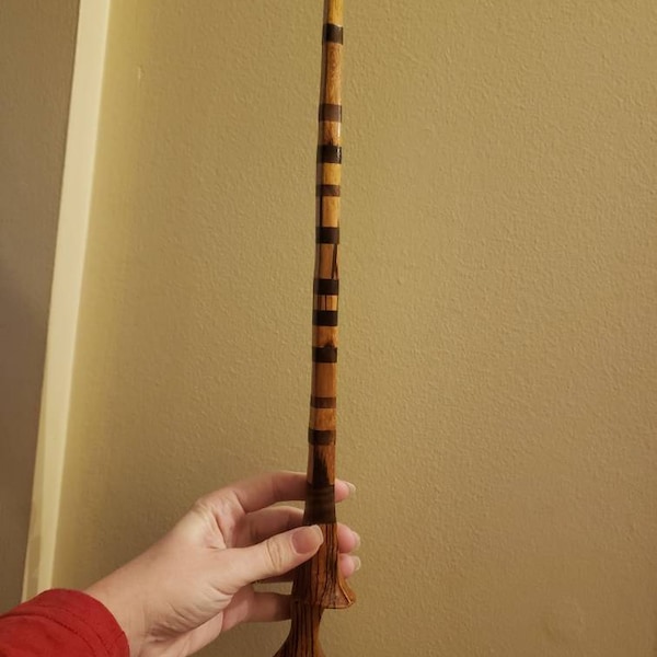 Hand Carved Witches or Wizards Wand. Dwarvish Wand With Runes. Made ...