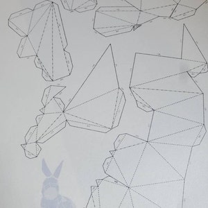 Flying Owl Papercraft Template, Abstract Low Poly Owl Paper Model ...