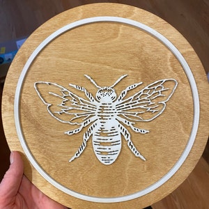 Bee Round Sign Bee Wood Sign Boho Sign Retro Wall Decor Laser Cut Sign ...