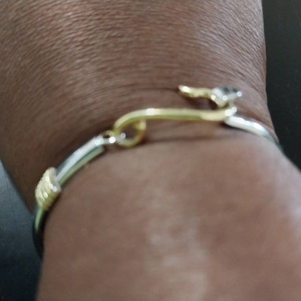 Fish Hook Bracelet - Made on Cape Cod. Bracelet Made in Sterling Silver ...