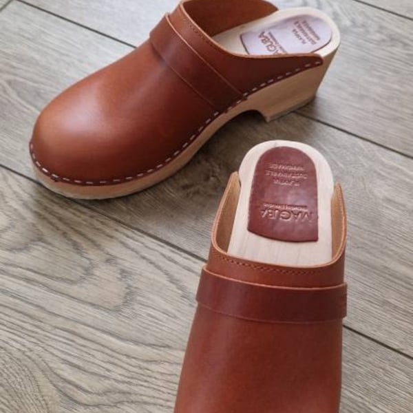 Swedish Classic Clogs With Wool Lining, Women Mules With Wool, Maguba ...