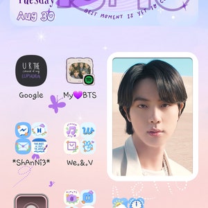 BTS Borahae Whale Phone Theme Ios Tablet Ipad Android - Etsy