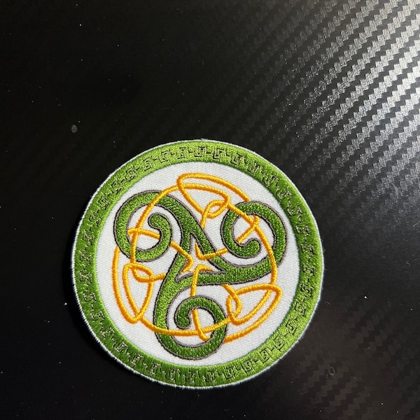 Irish Triskele Design Fabric Patch Iron on Celtic Patch by ...
