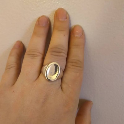 Worry Stone Ring in Sterling Silver, Silver Worry Stone, Anti-anxiety ...