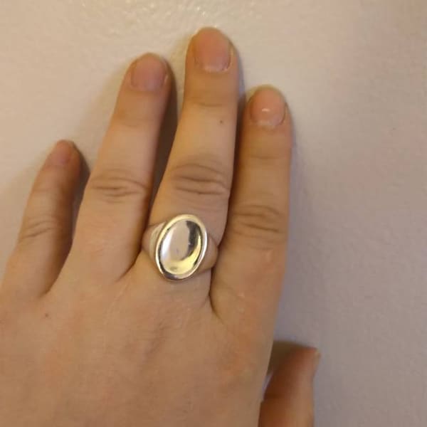 Worry Stone Ring in Sterling Silver, Silver Worry Stone, Anti-anxiety ...