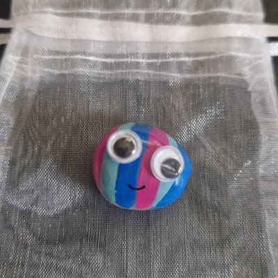 Pocket Pal for Worries, Gift for Anxiety, Rainbow Rock, Comfort Pebble ...