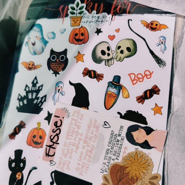 Halloween/spooky Theme Sticker Sheet for Planner and Bullet Journal ...