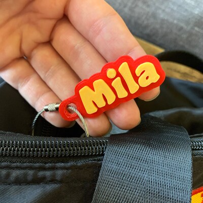 Custom Designs Personalized 3D Name Tags for Bags, Backpacks, Sports ...