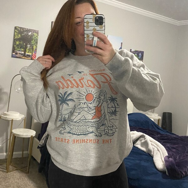 Retro Florida Sweatshirt, Florida Alligator Sweatshirt, Florida ...