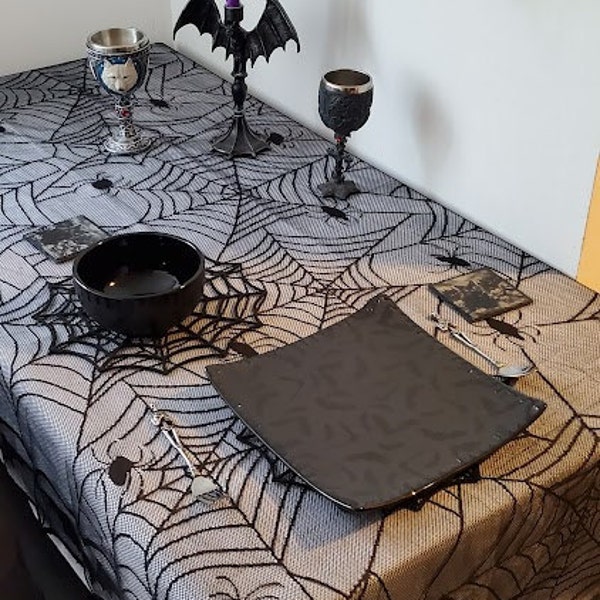 Bat Plate Set, Matte Black, Gothic Lunch, Alternative Plate, Goth ...