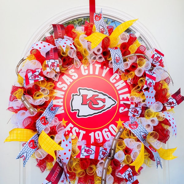 Kansas City Chiefs Inspired Grosgrain Ribbon And/or Coordinating 1 ...
