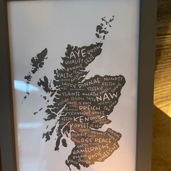 Haud Yer Wheesht Scottish Word Print Scottish Saying, Typography Print ...