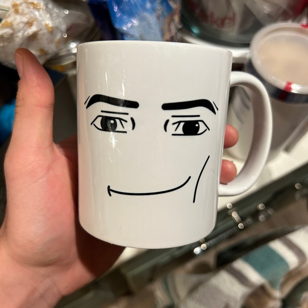 Roblox Man Face Mug 11oz 15 Oz Double Sided Ceramic Mug Gamer Roblox ...