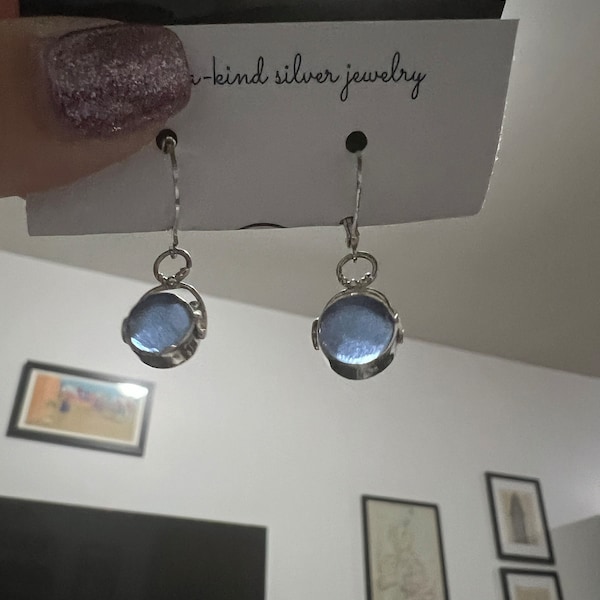 Custom Made Rare Black Pirate Glass Genuine Seaglass and Sterling ...