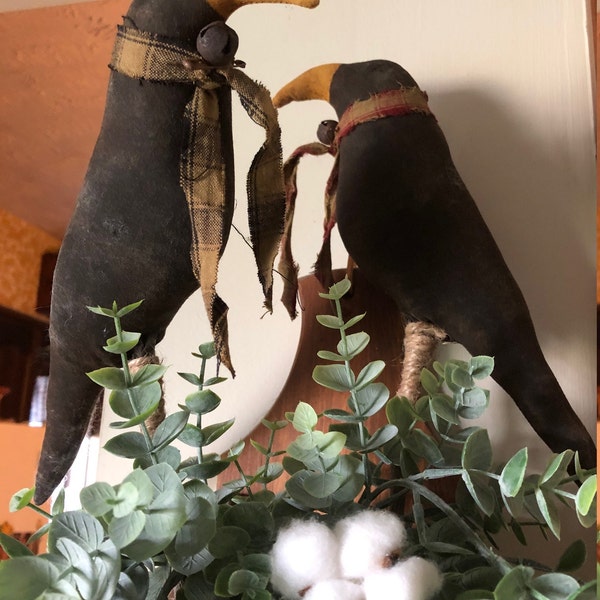 Primitive Crow on Stick ~ Primitive Crow ~ Primitive Fall Decor ...