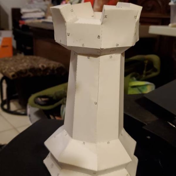 Papercraft Giant Chess Pieces DIY Knight Rook Pawn Decoration 3d ...