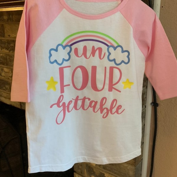 Un Four Gettable Svg for Cricut, Kids Shirt, Girl Birthday Shirt, 4th ...