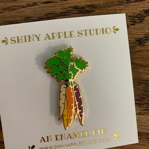 Rainbow Carrots Enamel Pin Vegetable Colorful Produce// Lapel Pin ...