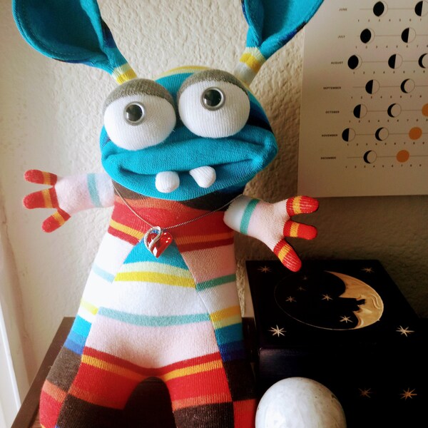 Handmade Cute Plushy, Friendly Monster, Gift Under 40 Dollars, Therapy ...