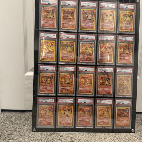 Display Frame for PSA/CGC Card Wall Frame: 20 Grid Acrylic, Pokémon ...