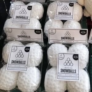 PRINTABLE Snowball Packaging DIGITAL PDF Insert Cards & Labels for ...