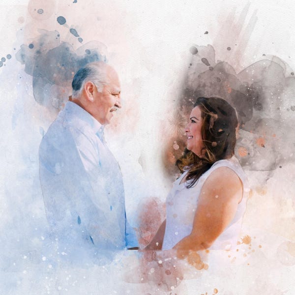 Wedding Vows Art Print for Husband Partner Boyfriend Watercolor Couple ...