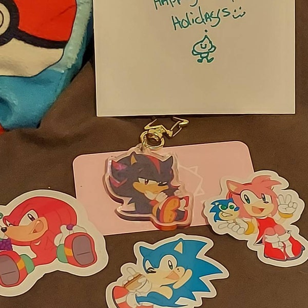 Cute Chibi Sonic Charms Favorite Foods Team Dark Keychains - Etsy