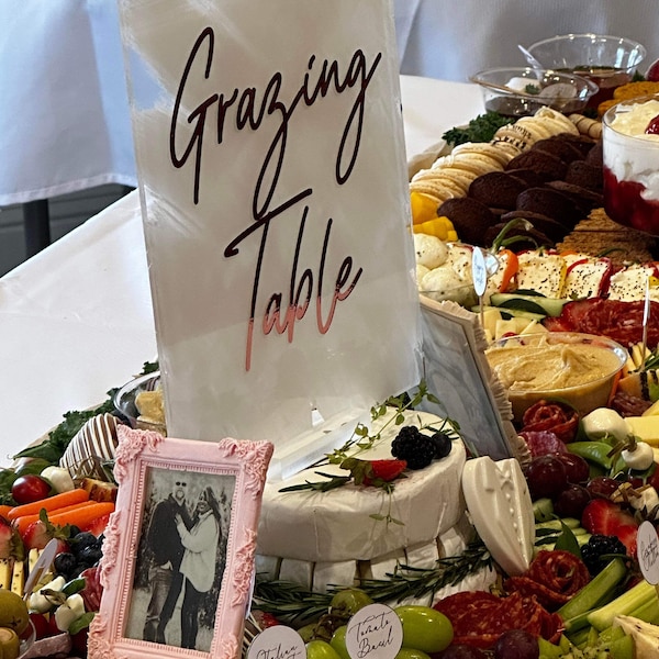 Acrylic Grazing Table Sign - Painted - Etsy