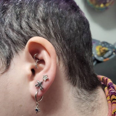 Minimalist Rolo Chain Helix Hoop Earrings Rook Piercing Hoop - Etsy