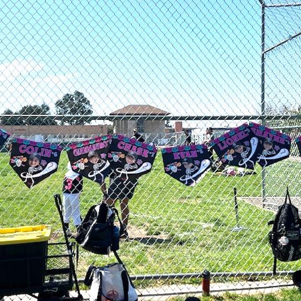 Custom Baseball Home Plate Pennant Vinyl Banner - Classic Stitch ...