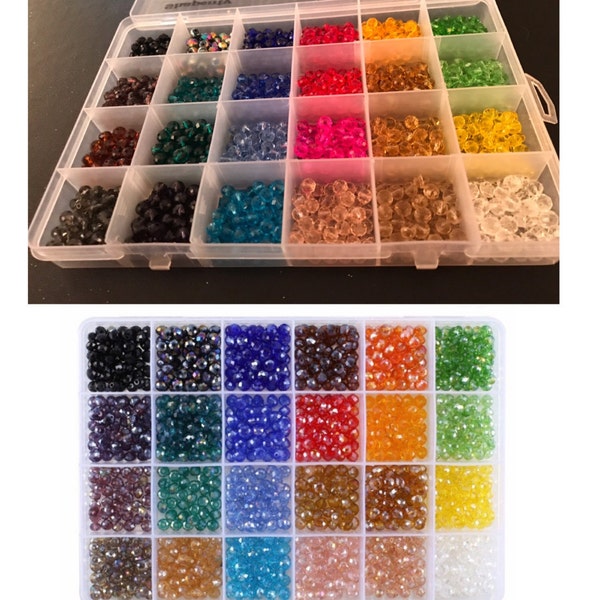 BULK Beads Glass Beads Wholesale Beads Assorted Beads Faceted Glass ...