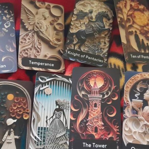 Watercolor Tarot Deck, Drawn Tarot Cards, Moderntarot Deck, Modern ...