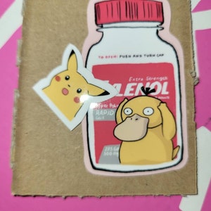Psyduck Sticker, Waterproof Pokemon Sticker - Etsy