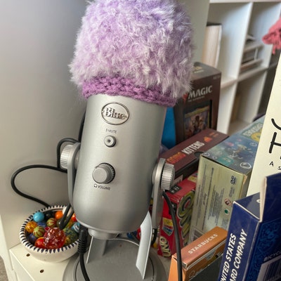 Crocheted Blue Yeti Mic Fuzzy Windscreen Pop Filter Custom, MADE TO ...