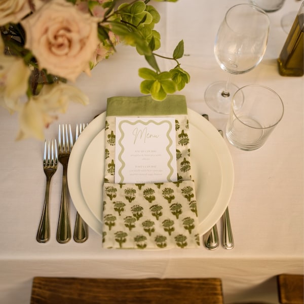 CPC Apatite Blue Cotton Block Print Ruffle Throw Bed Pillow Covers for ...