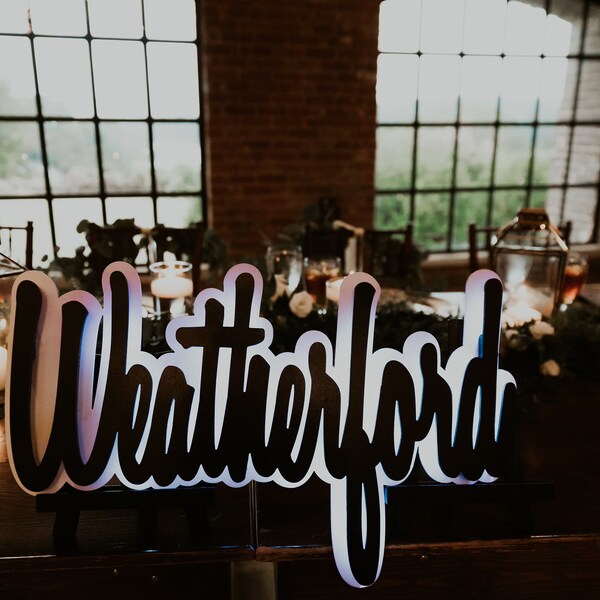 Personalized Name Sign, Personalized Last Name, LED Light, Family Name ...