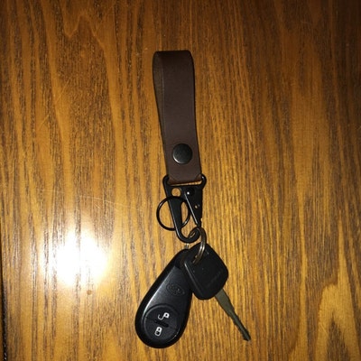Leather Key Fob Belt Loop Leather Keychain - Etsy