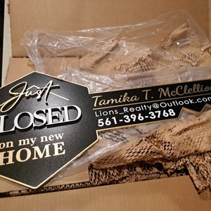 Just Closed on My New Home, Key Sold Sign, Closing Photo Prop, Modern ...