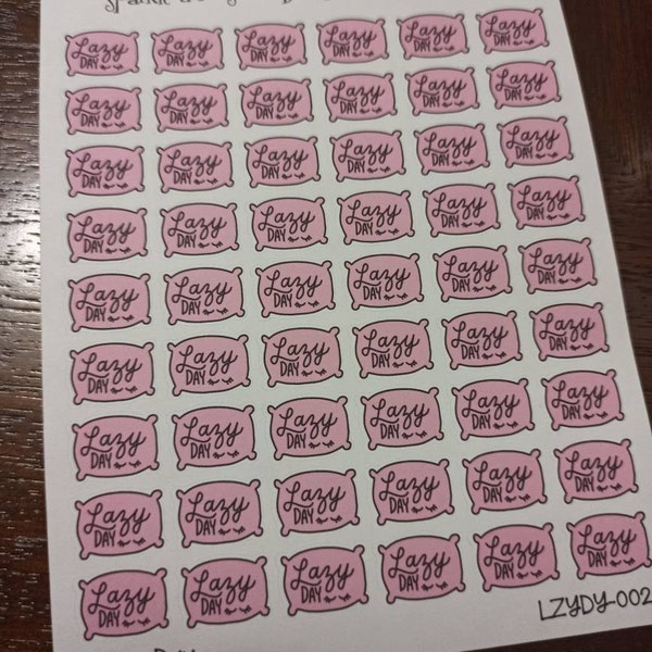 Lazy Day Stickers - Etsy
