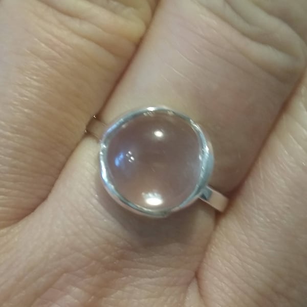 Clear Crystal Quartz Ring- Transparent Ring- Crystal Quartz Ring ...