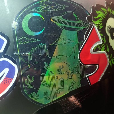 UFO Holographic Sticker - Etsy