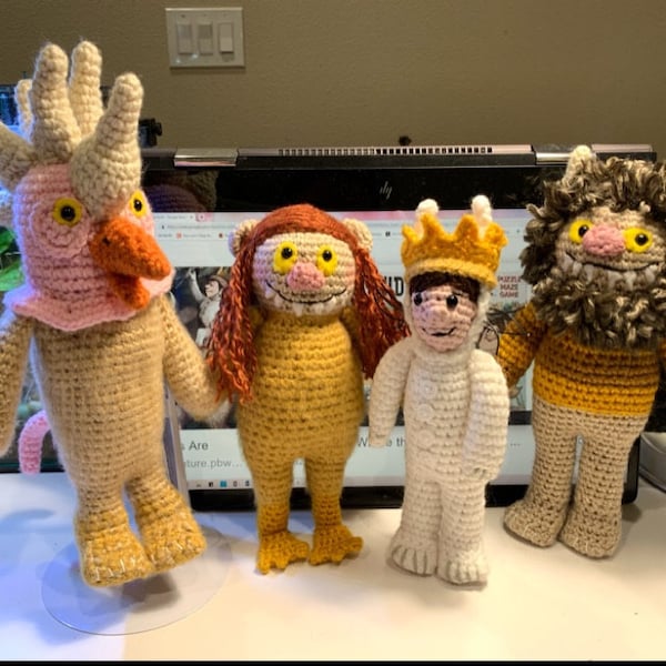 PATTERN Pdfs PATTERNS Wild Things Are Wild Set of Four Crochet Doll ...