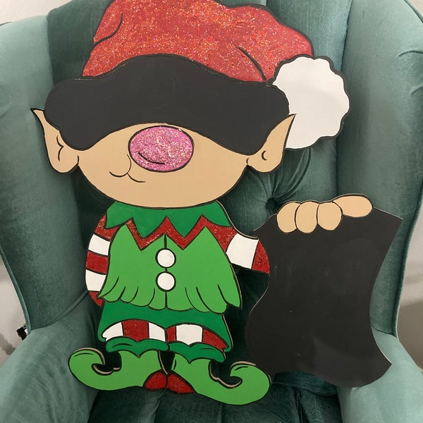 DIY Wood Elf Cutout: Christmas Holiday Paint by Line Craft - Etsy